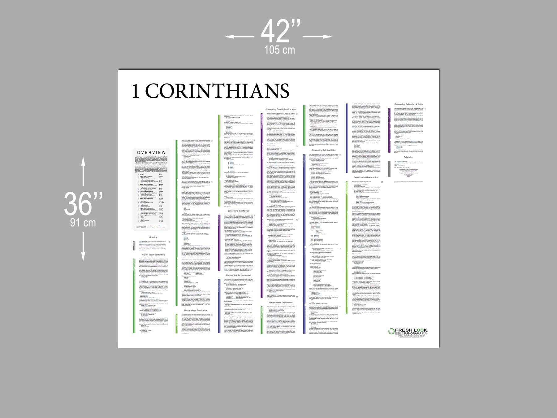 1 Corinthians Panorama Laminated – Fresh Look Bible