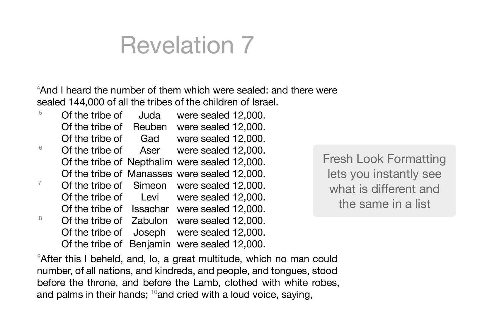 Bible Text Formatting – Fresh Look Bible